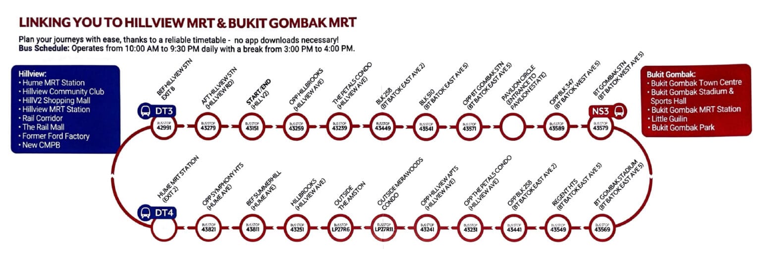 Free Shuttle Bus Schedule in Hillview & Bukit Gombak | Starshine Montessori